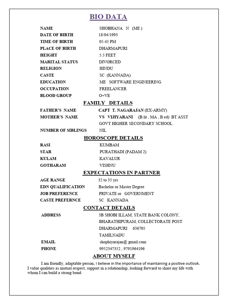 Biodata Shobi | PDF
