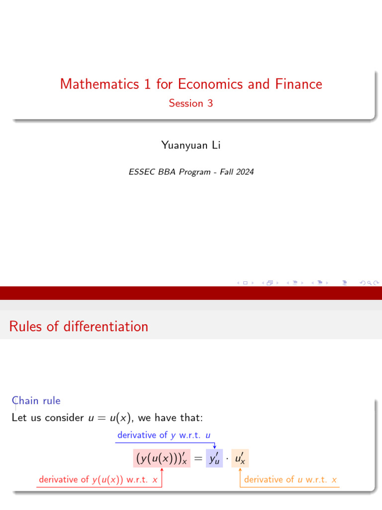 Differentiation Rules in Economics | PDF | Demand | Price Elasticity Of ...