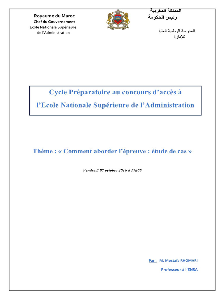 Epreuve Etude Ed Cas | PDF