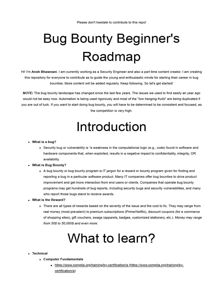 Bug Bounty Beginner's | PDF | Software Bug | Vulnerability (Computing)
