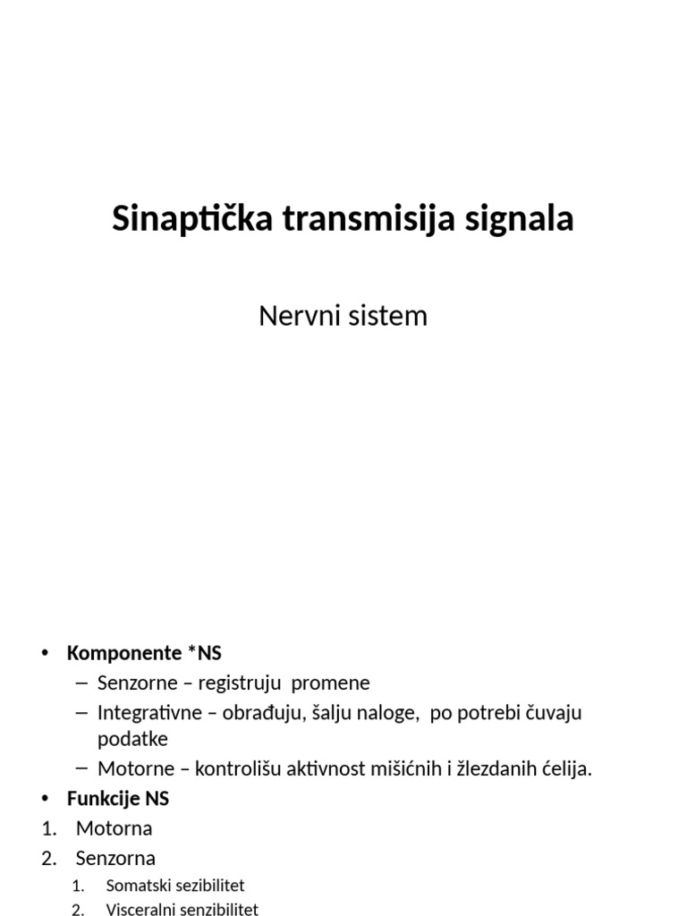 4 Sinapticka-Transmisija | PDF