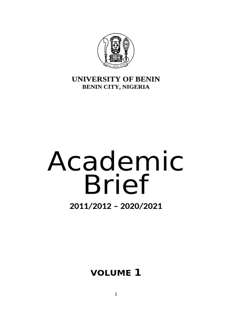 Academic Brief Volume 1 Completed A Part Two | PDF | Educational Stages ...
