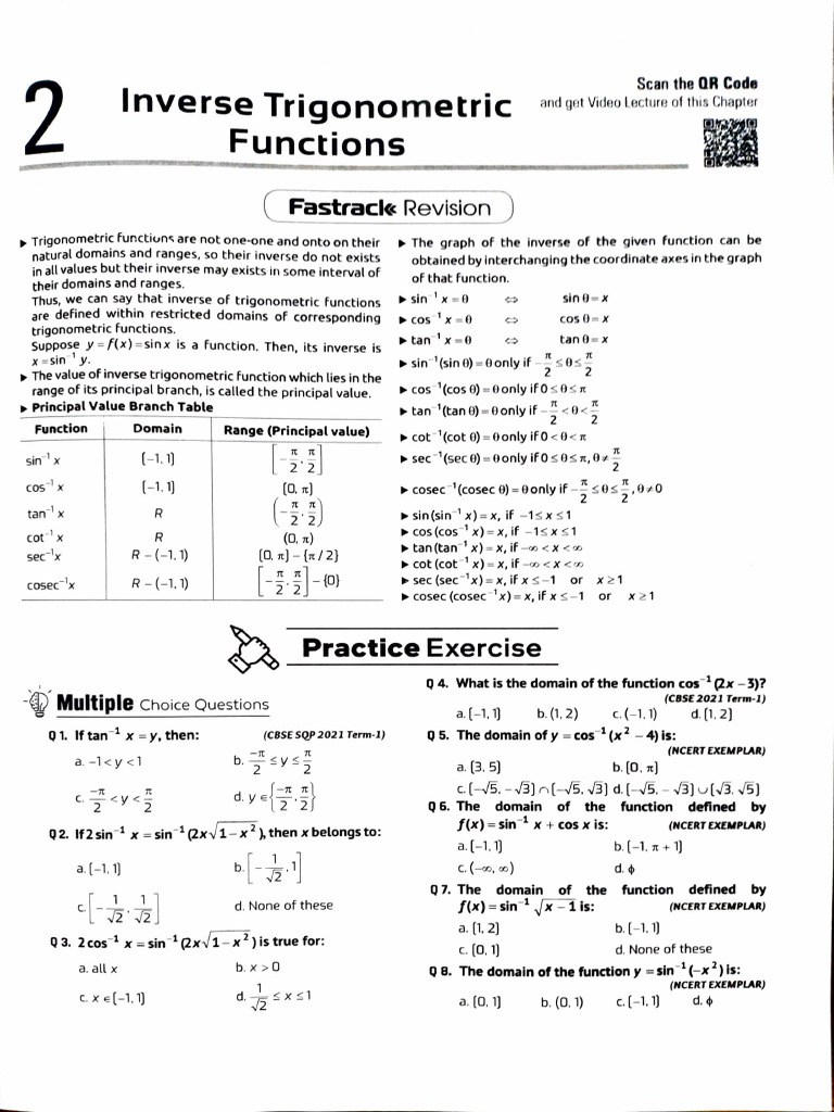 Inverse Trigo | PDF | Function (Mathematics) | Trigonometric Functions