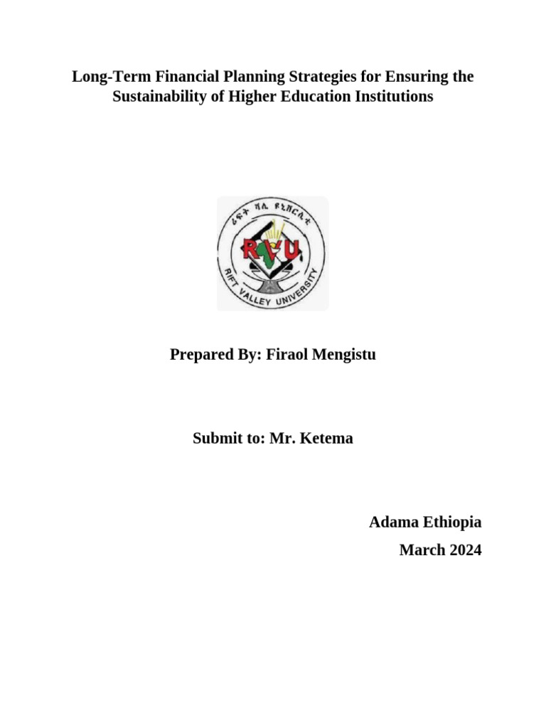 Long Term Financial Planning Firaol | PDF | Fundraising | Aids