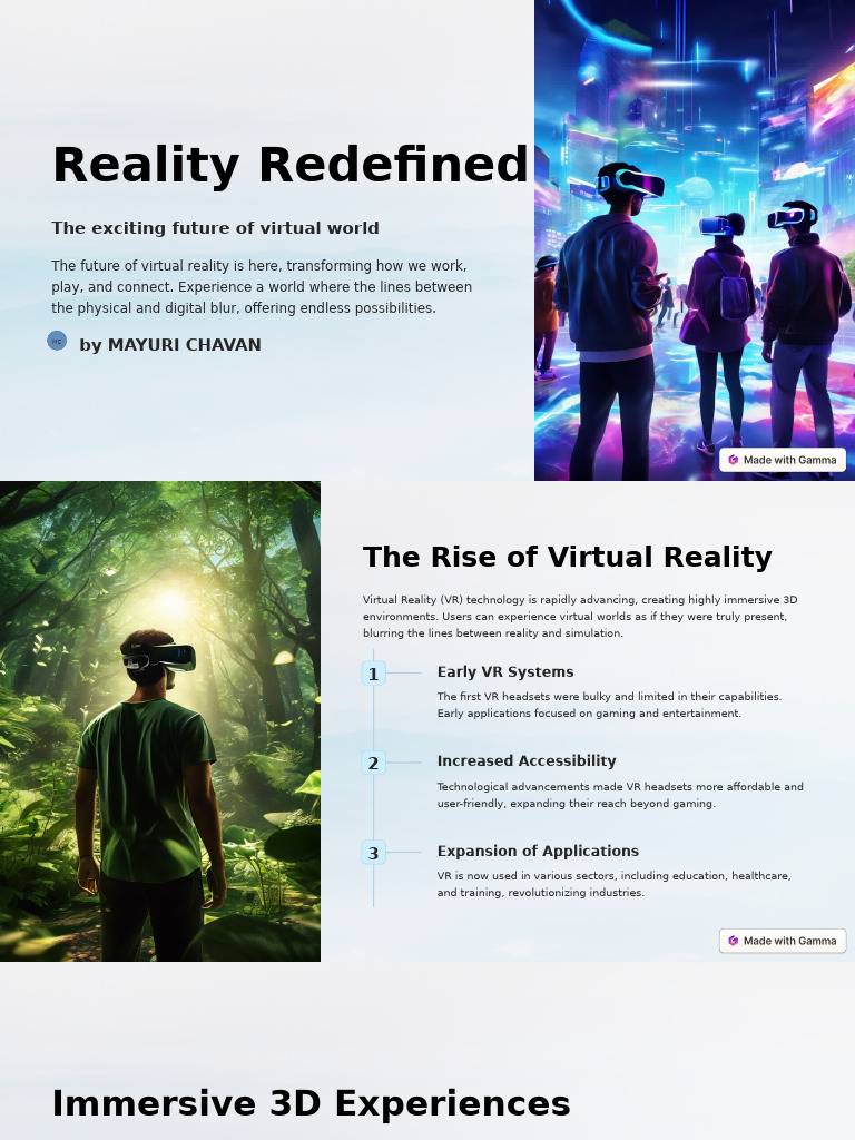 Reality Redefined | PDF | Virtual Reality | Augmented Reality