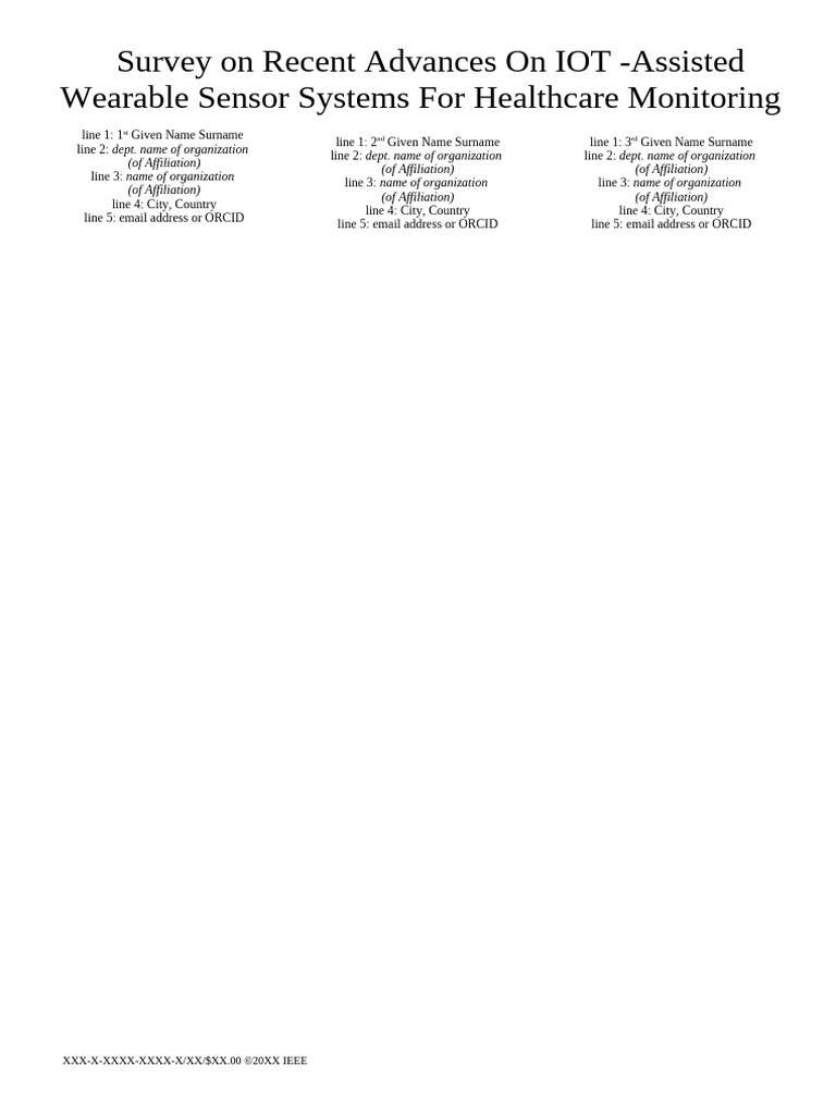 Survey On Recent Advances On IOT - Assisted Wearable Sensor Systems For ... Survey On Recent Advances On IOT - Assisted Wearable Sensor Systems For ...