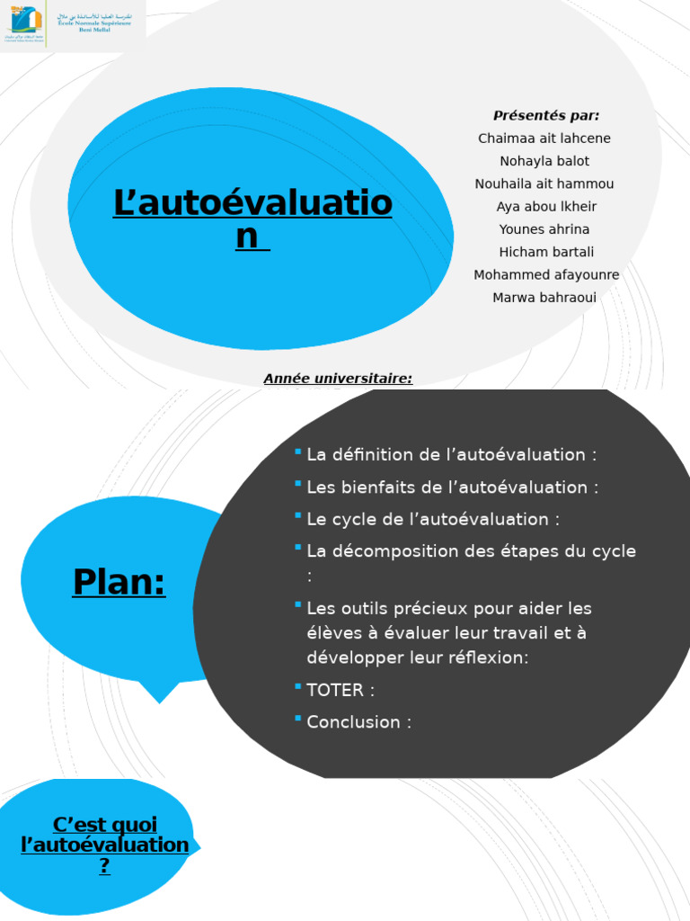Importance de l'autoévaluation scolaire | PDF | Métacognition | Cognition