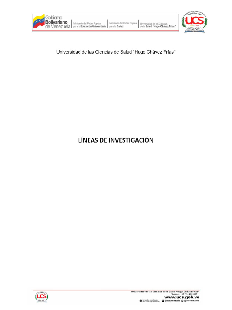 Líneas Investigación UCS | PDF | Medicamentos con receta | Medicina