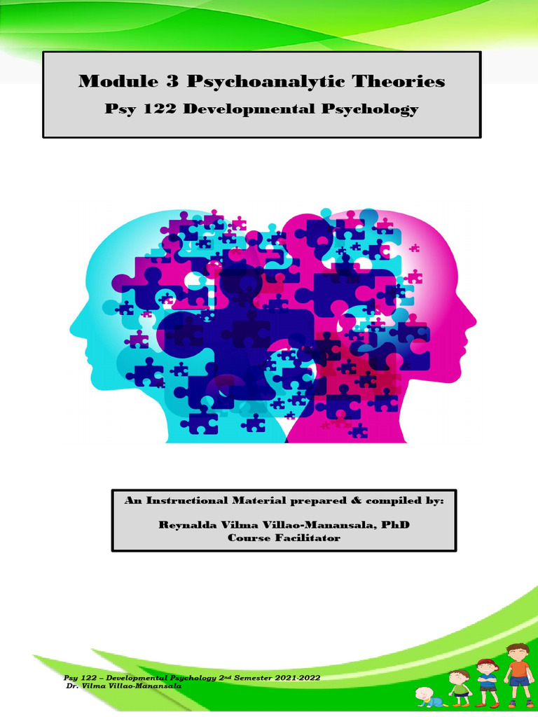 Module 3 Psychoanalytic Theories | PDF | Sigmund Freud | Psychology