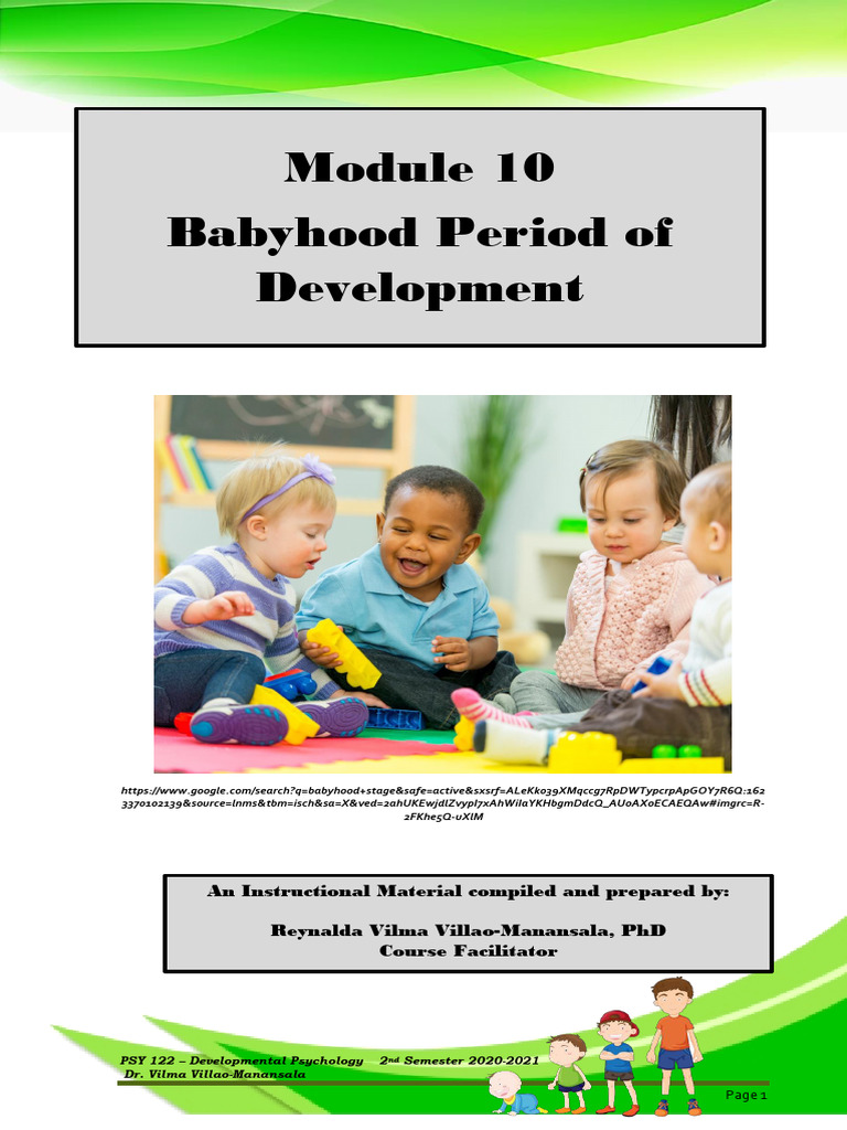 Module 10 Toddlerhood | PDF | Infants | Behavioural Sciences
