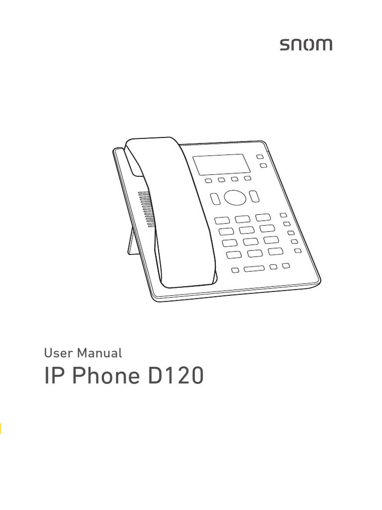 Snom D120 Manual Eng | PDF | Voice Over Ip | Telephone