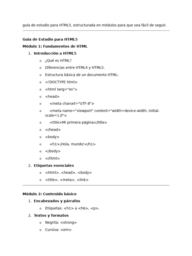 Guia HTML5 | PDF | HTML | HTML5