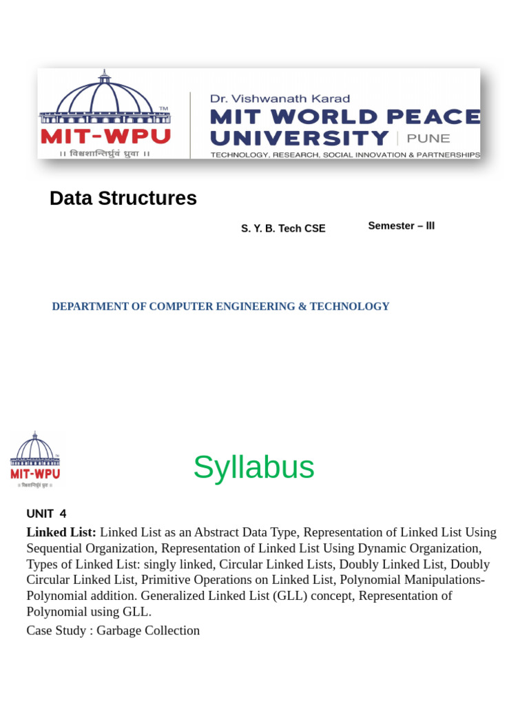 Unit Iv Linked List 2 Sep Pdf Integer Computer Science Pointer Computer Programming