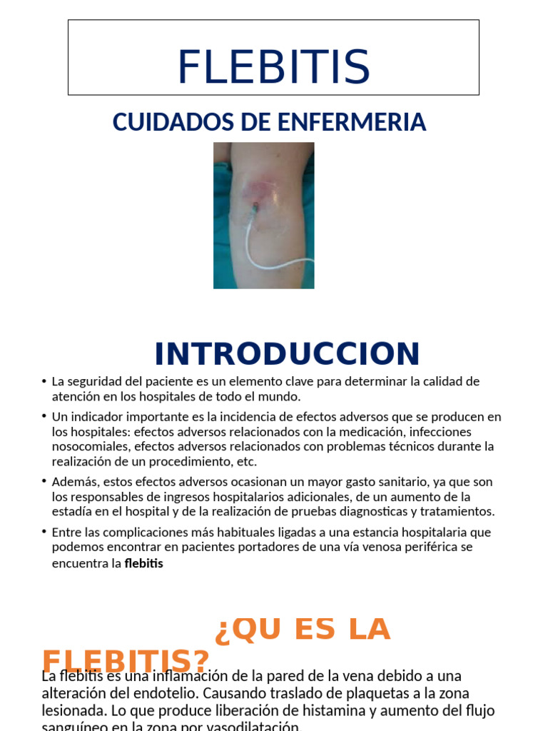FLEBITIS | PDF | Terapia intravenosa | Cuidado de la salud