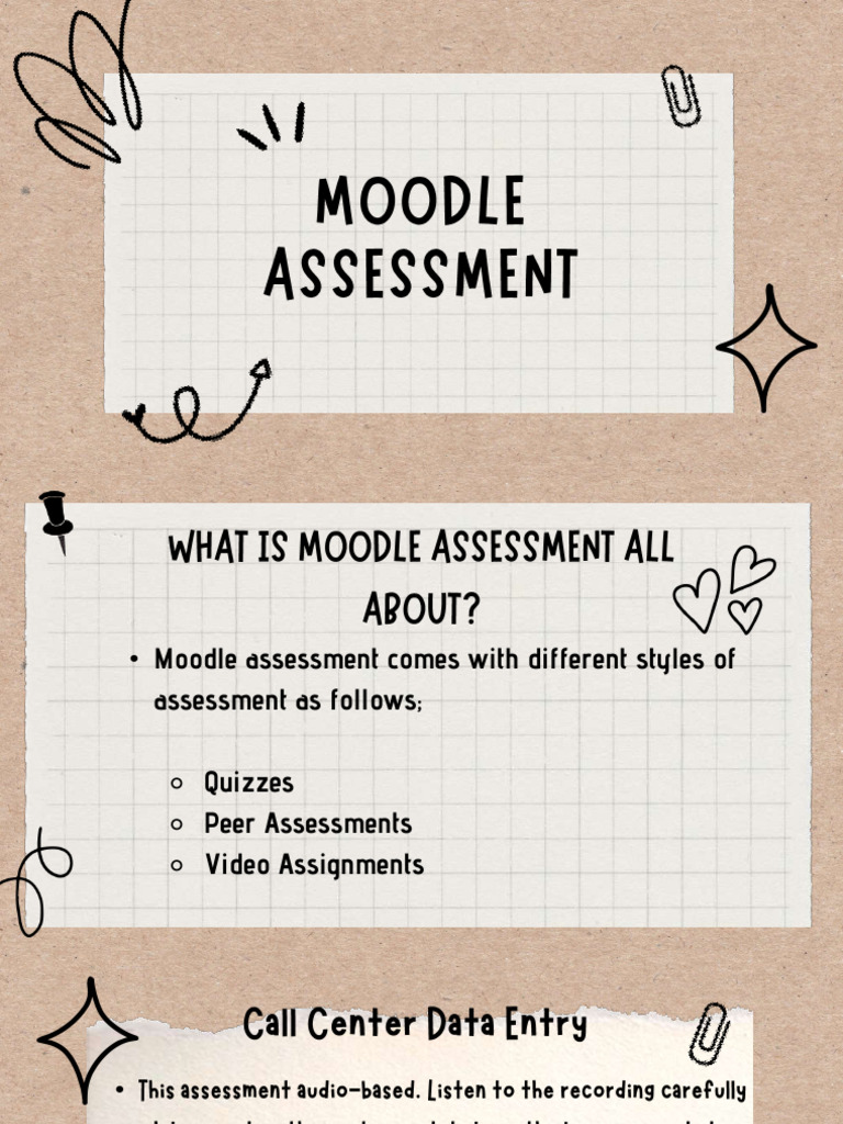 Moodle Assessment Guidelines | PDF