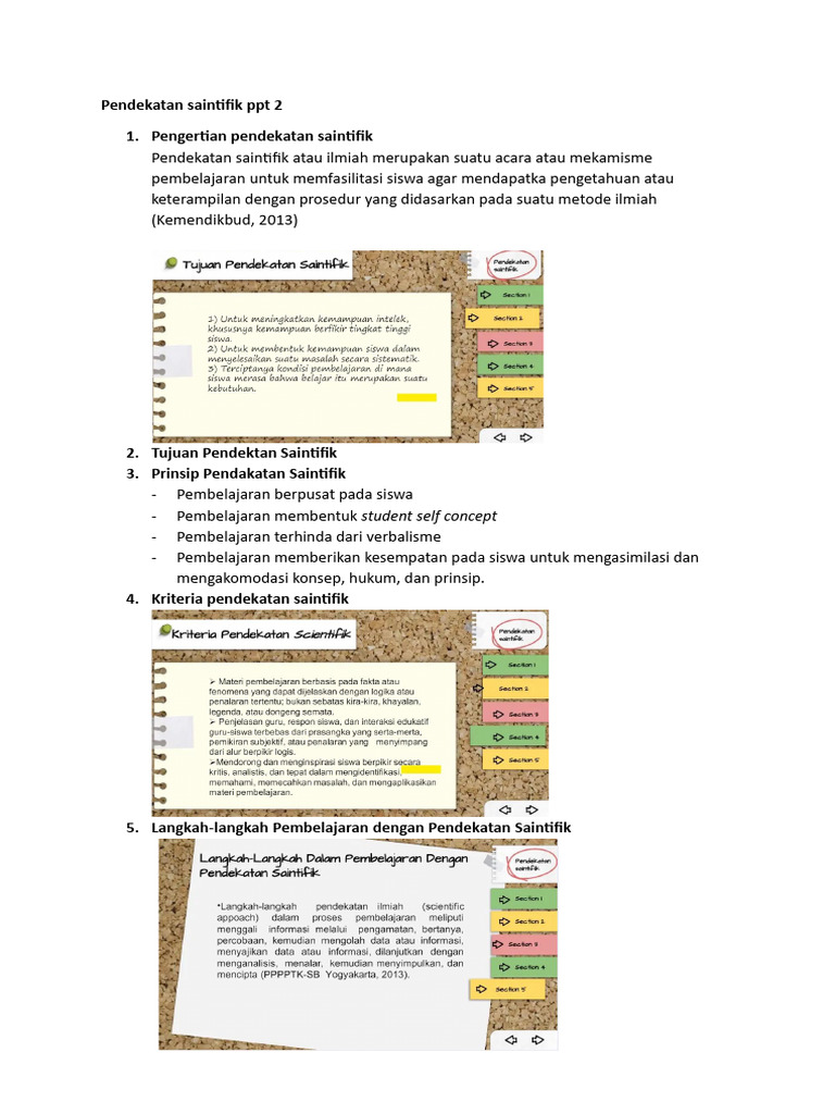 CONTOH ISI PPT Pendekatan Saintifik | PDF