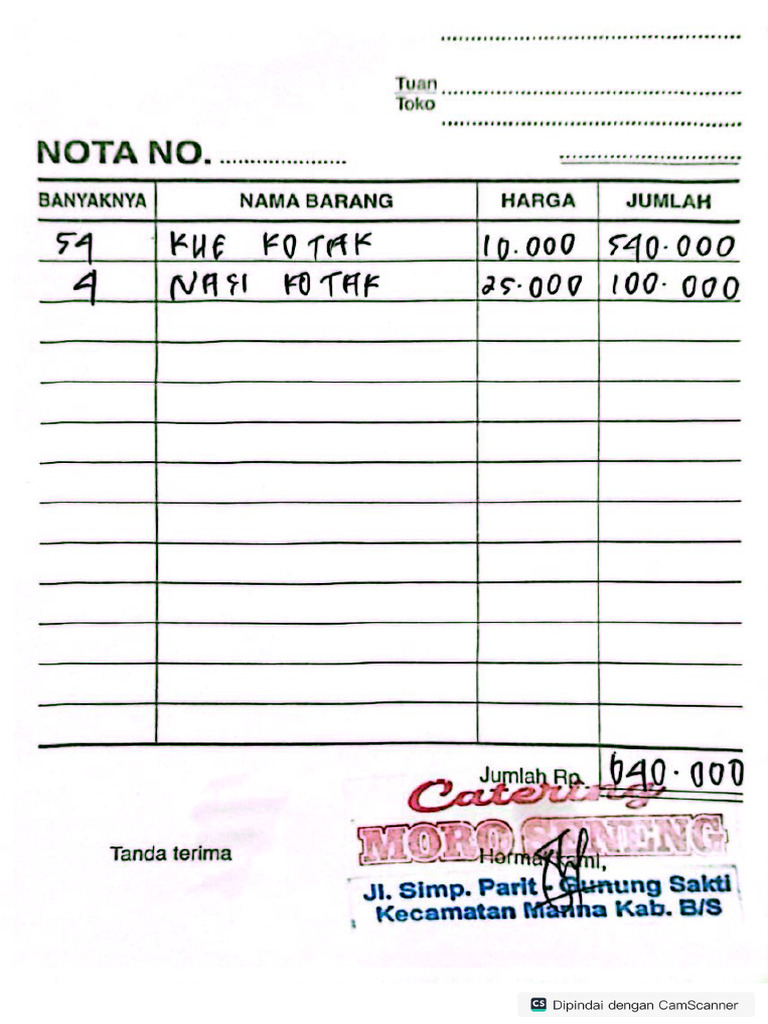 Nota Pembelian | PDF