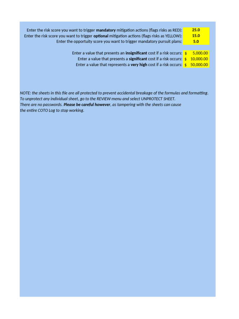 Form - COTO Log | PDF | Risk | Employment