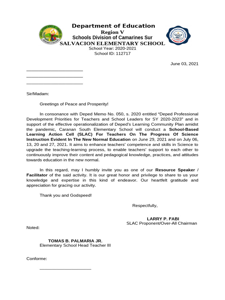 School Memo | PDF | Teachers | Cognition