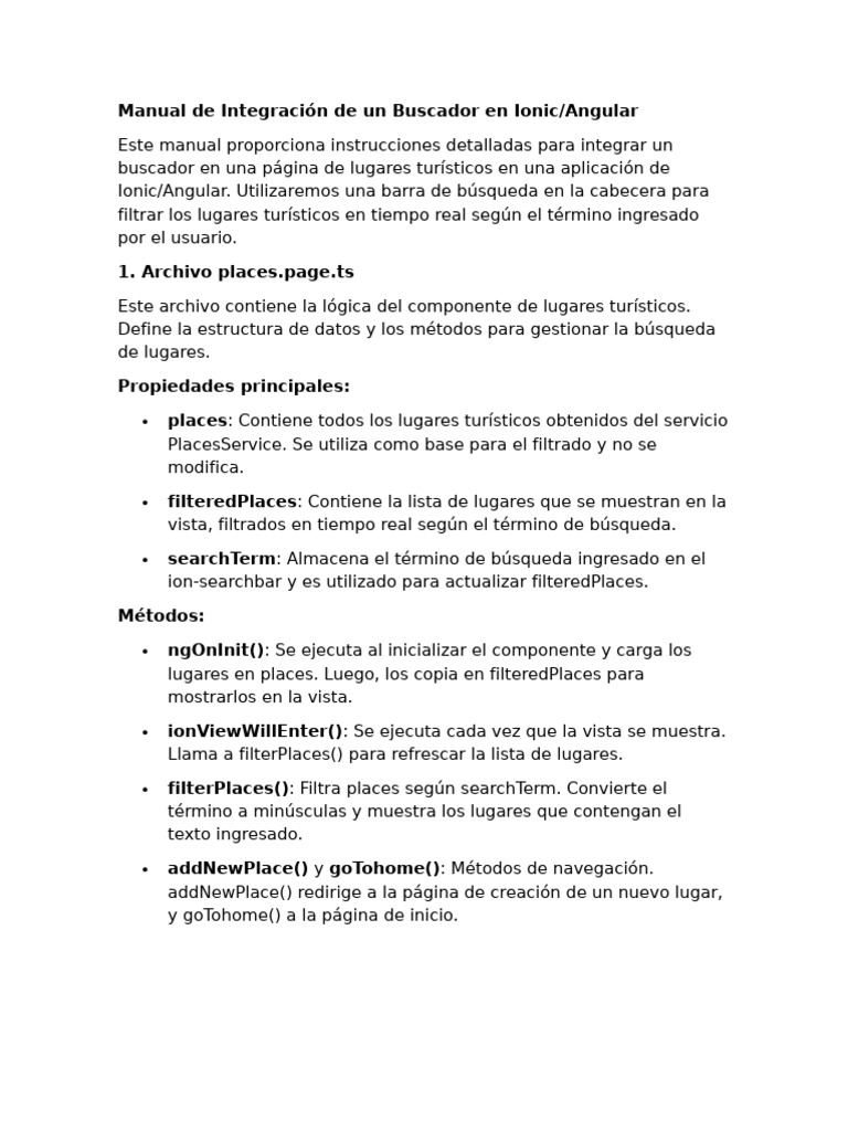 Manual de Integración de Un Buscador en Ionic | PDF | Botón (Computación) | Archivo de computadora