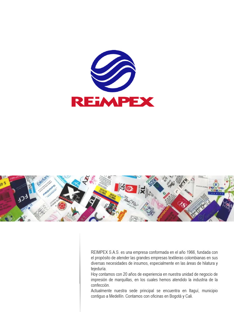 Brochure 2019 Reimpex | PDF | Diseño gráfico | Impresión