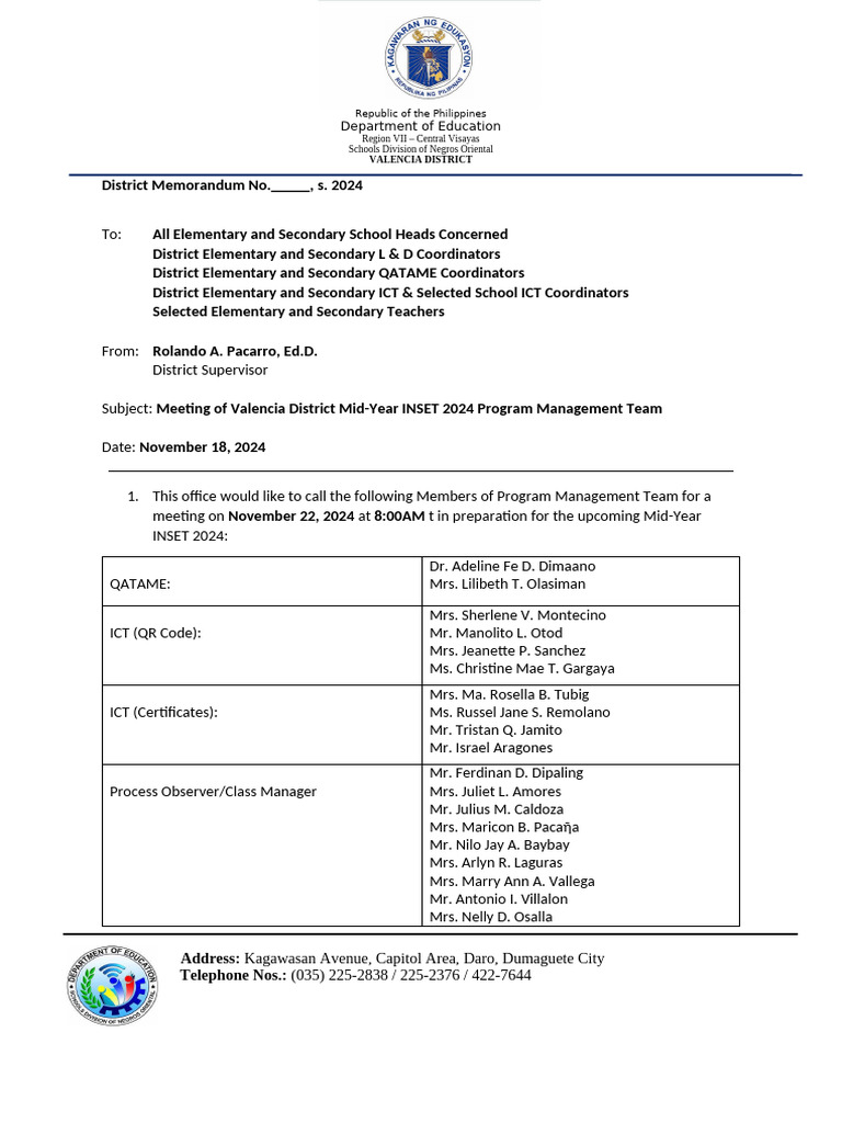 DISTRICT-MEMO-PMT | PDF