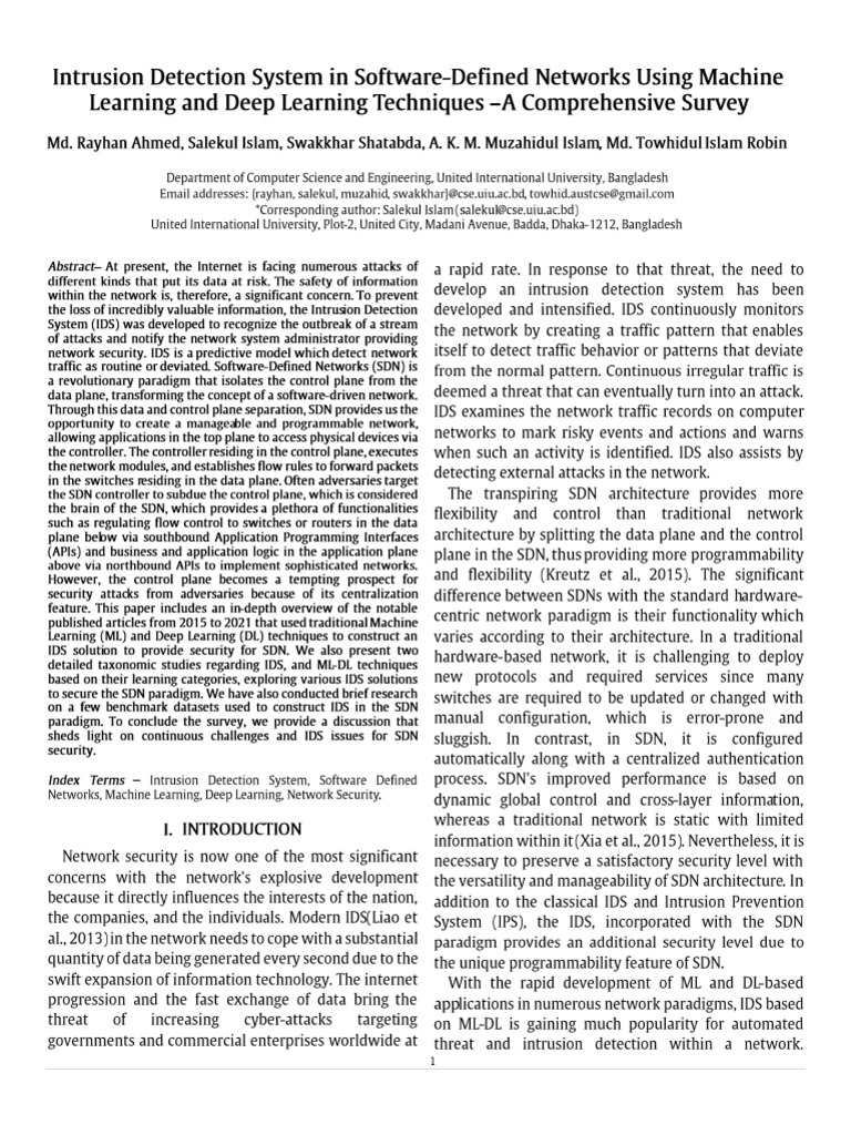 SDN-IDS | PDF