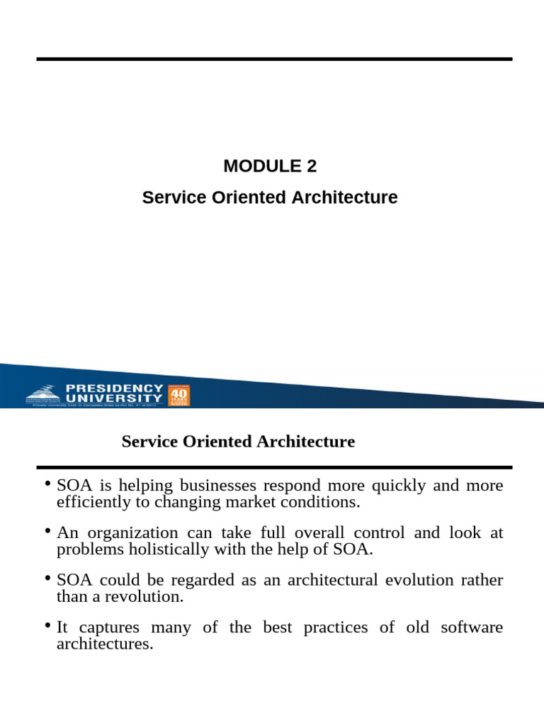 SOA_MODULE1 | PDF | Service Oriented Architecture | Client–Server Model