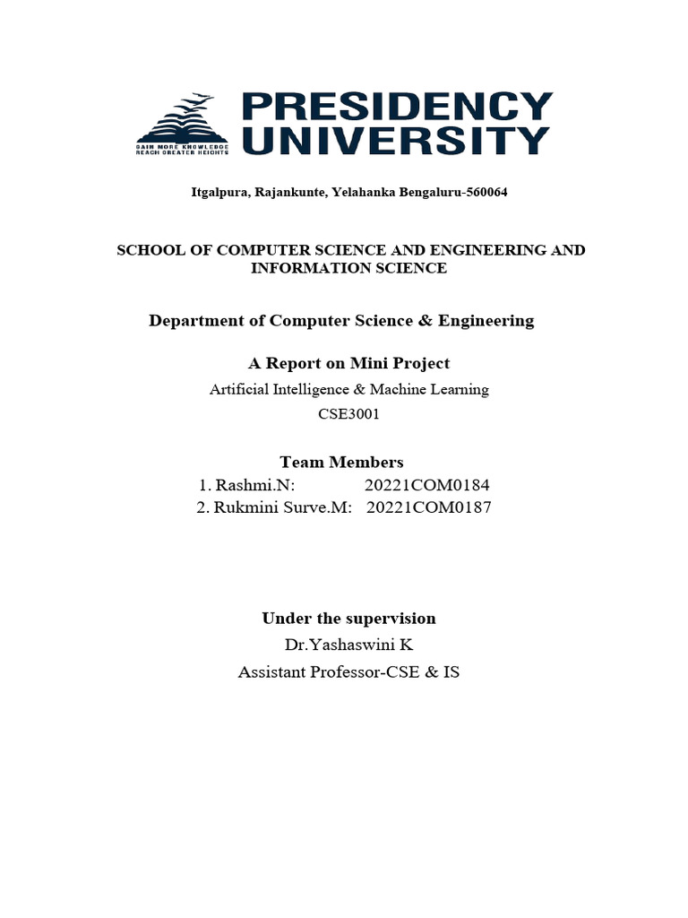 mini project report | PDF | Machine Learning | Acid