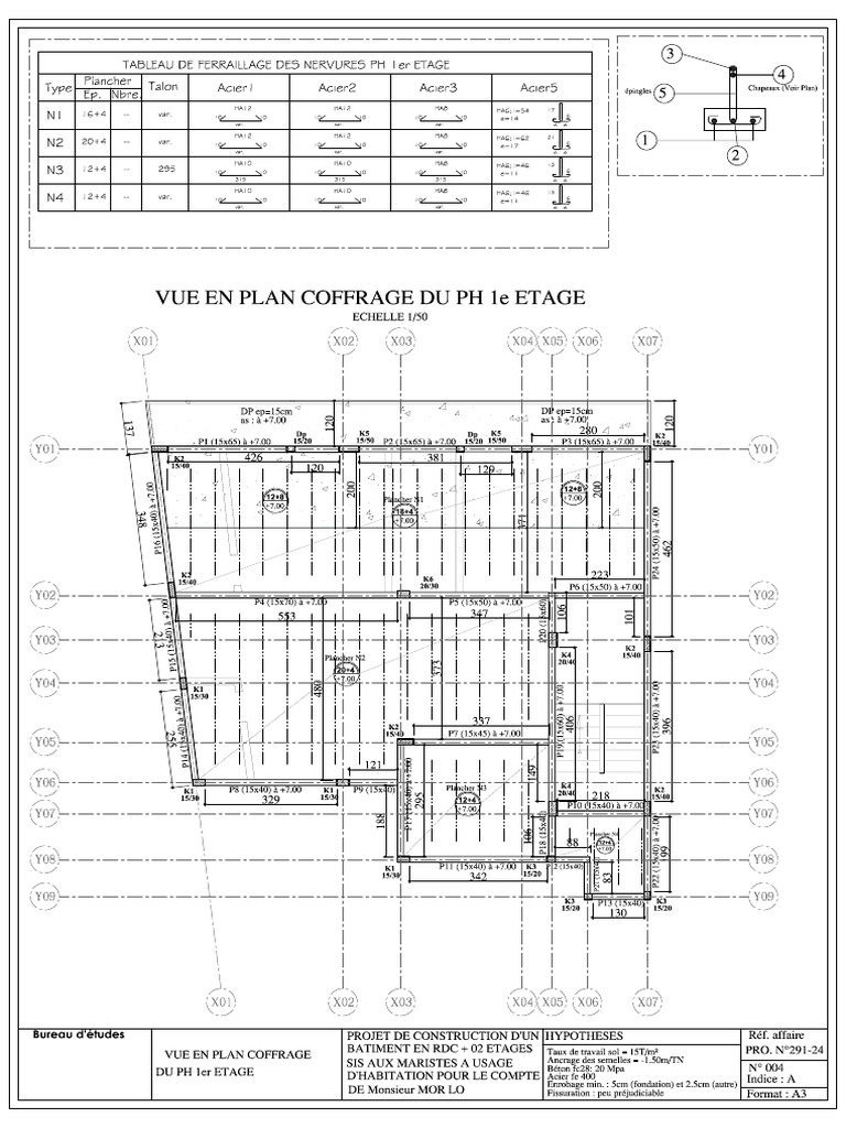 004a - Vue en Plan Coffrage Du PH 1er Etage | PDF