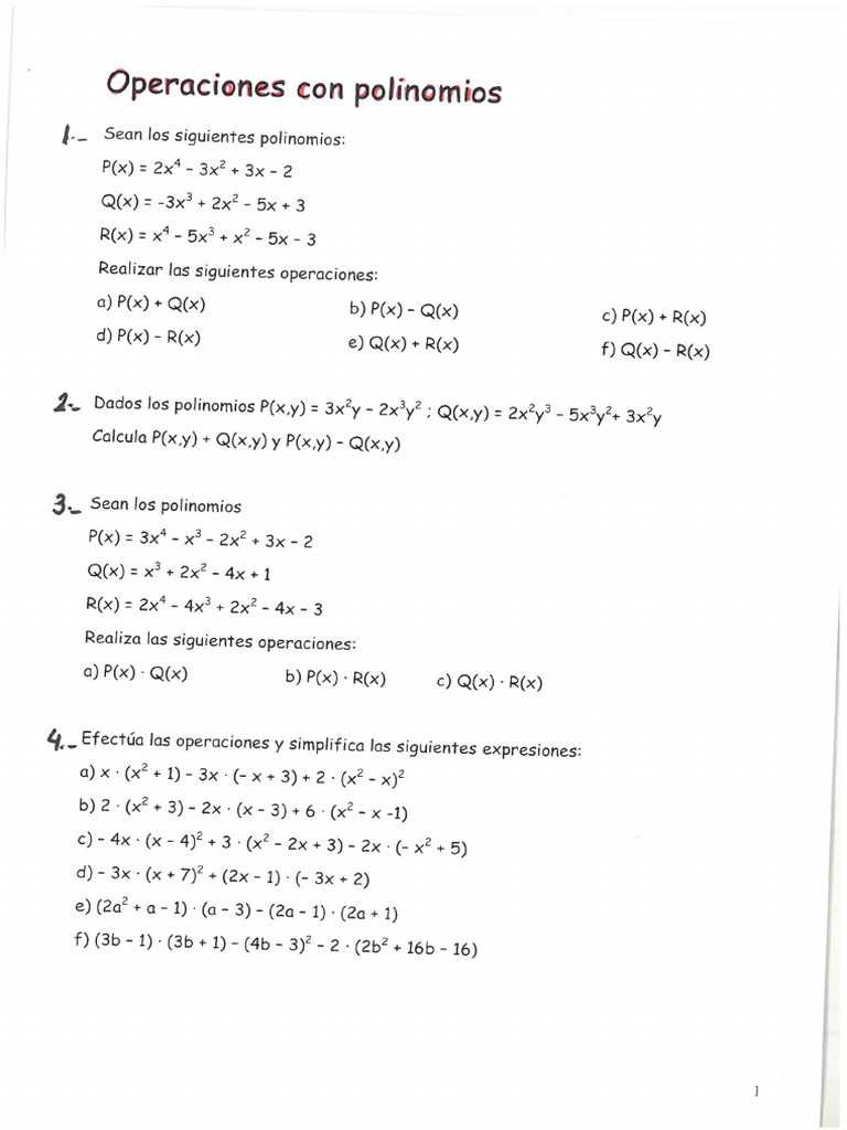B02 Polinomios | PDF