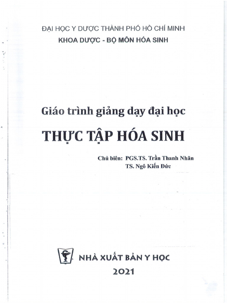 Giao Trinh Thuc Hanh Hoa Sinh Duoc Chuyen Doi-2020406 | PDF