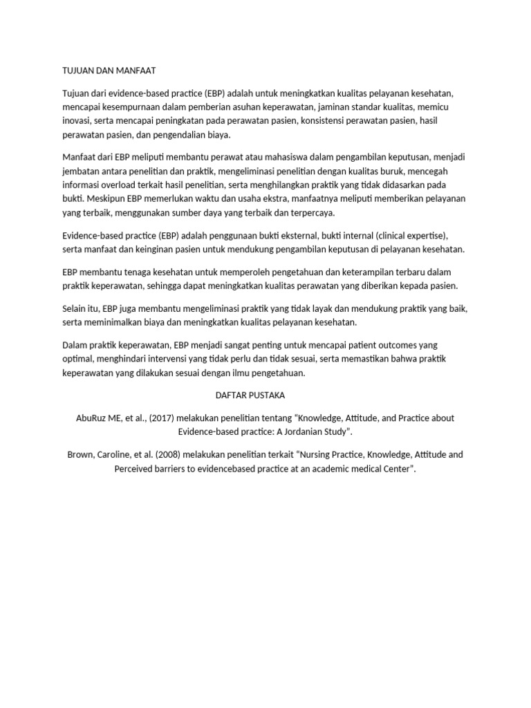 Tujuan Dan Manfaat | PDF