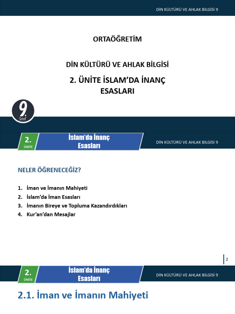 Din 2.ünite | PDF