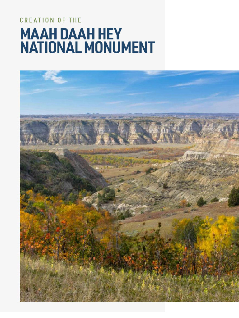Maah Daah Hey National Monument Proposal | PDF | Geological Formation ...