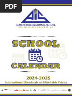 CIS School Calendar 2025-26 Overview | PDF | Academic Term | Observances
