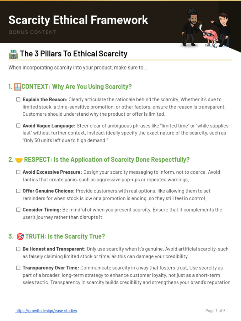 Scarcity Ethical Framework | PDF | Credibility | Psychology
