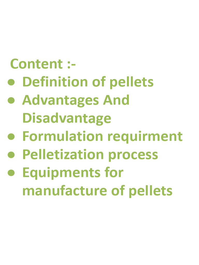 Pellets Ppt by Yogesh | PDF | Extrusion | Pharmaceutical Formulation