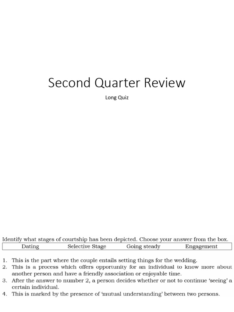Reviewer 2nd Quarter | PDF