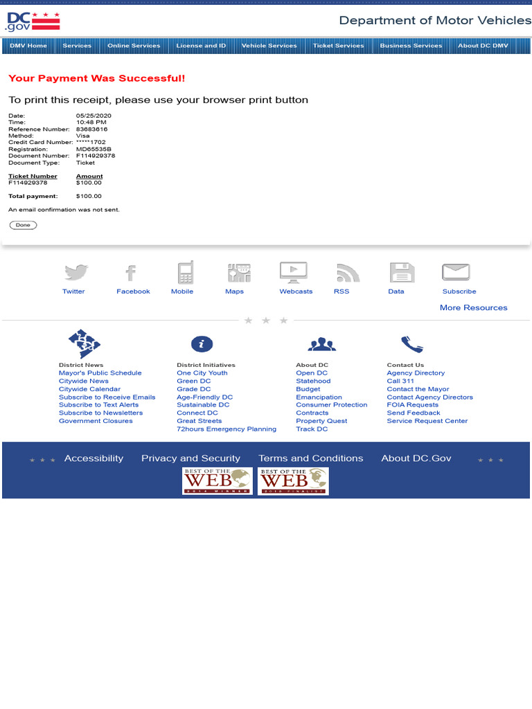 DC Department of Motor Vehicles | PDF