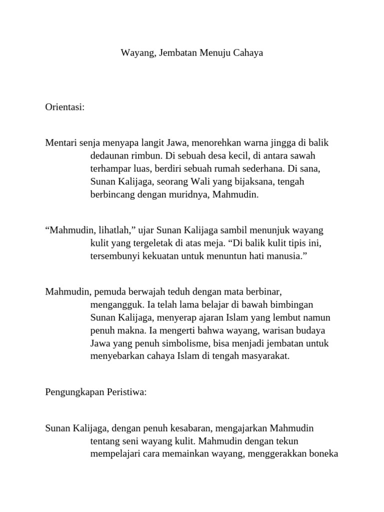 Wayang Kulit: Jembatan Budaya Islam | PDF