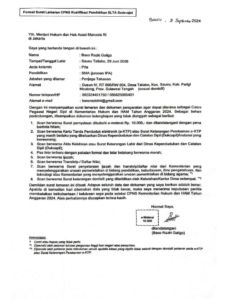 Surat Lamaran Dikompresi | PDF