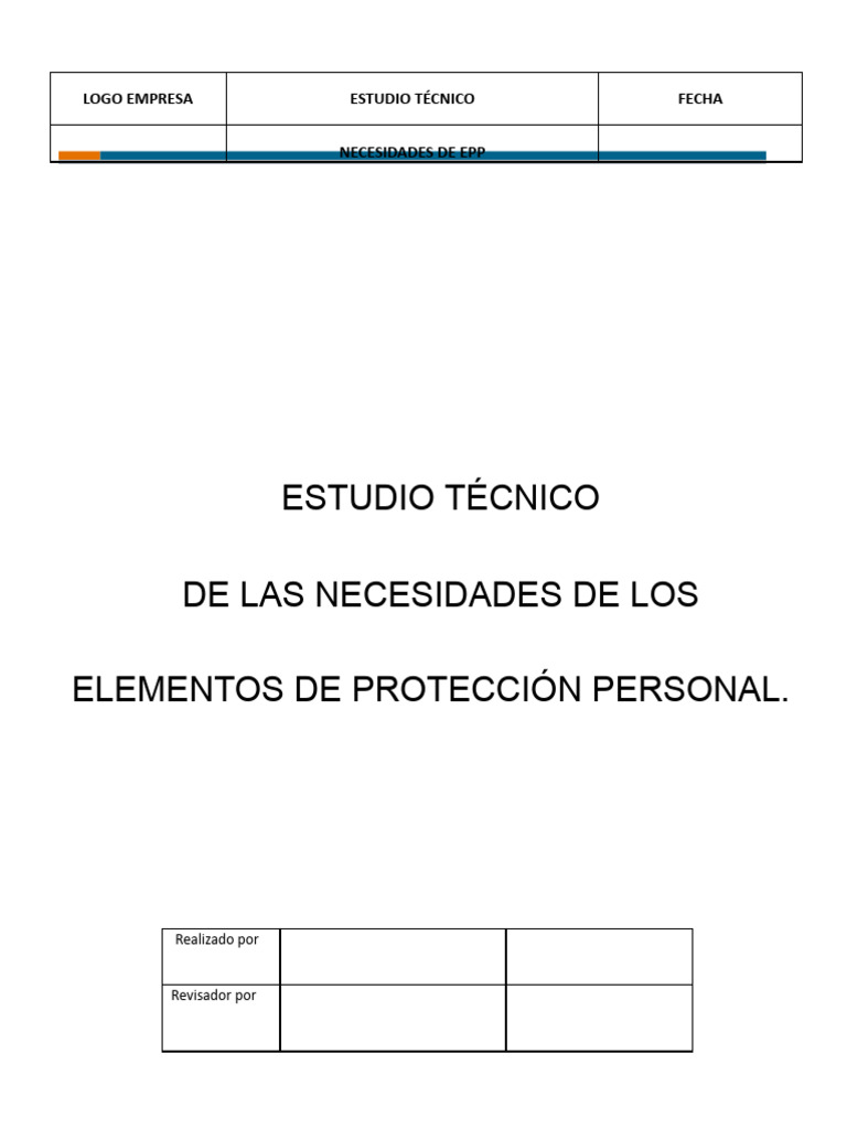 Estudio Técnico de EPP para Empresas | PDF | Business | Factores humanos y ergonomía