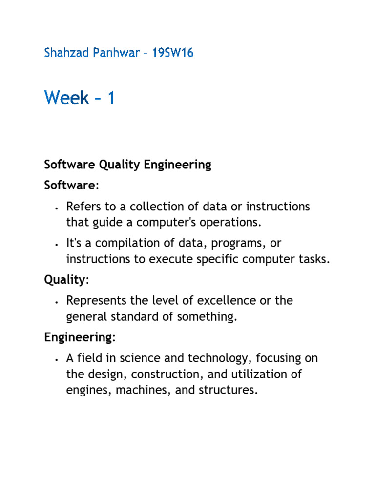SQE Notes | PDF | Quality Assurance | Software Quality SQE Notes | PDF | Quality Assurance | Software Quality
