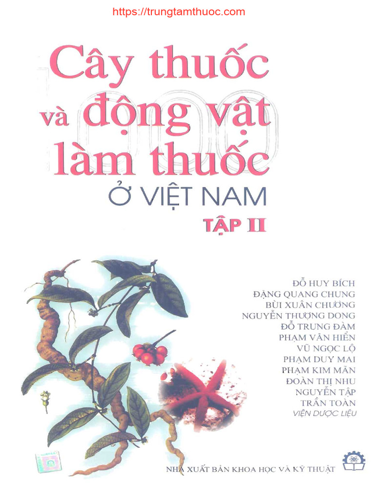 Cay Thuoc Va Dong Vat Lam Thuoc Tap 2 | PDF