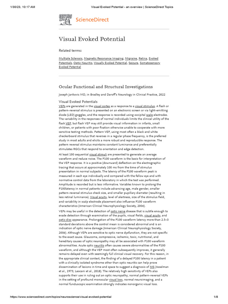 Visual Evoked Potential - An Overview - ScienceDirect Topics | PDF ...