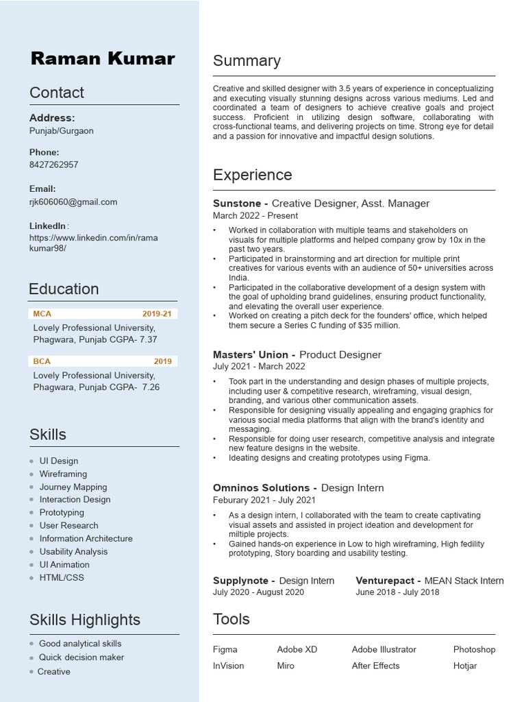 Raman Kumar Resume | PDF | Design | Communication