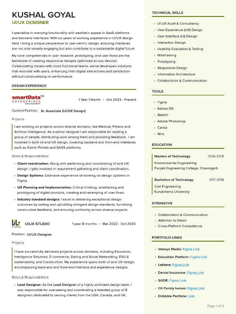 Kushal Goyal Resume | PDF | Design | Computing