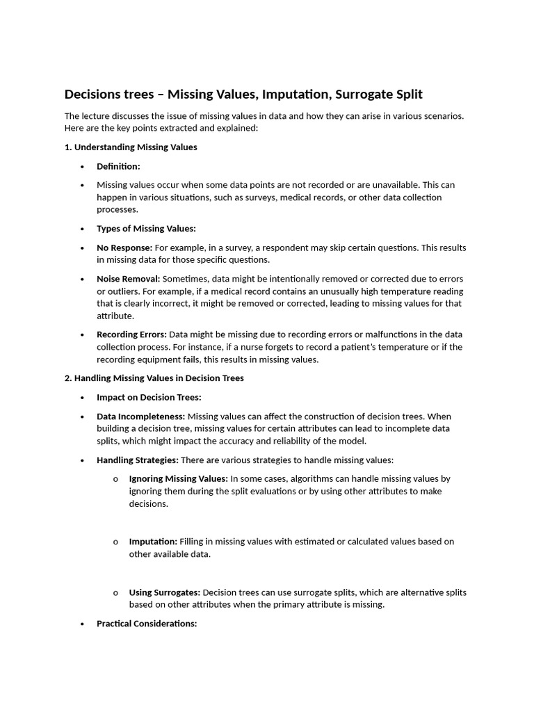 DT-– Missing Values, | PDF | Regression Analysis | Applied Mathematics