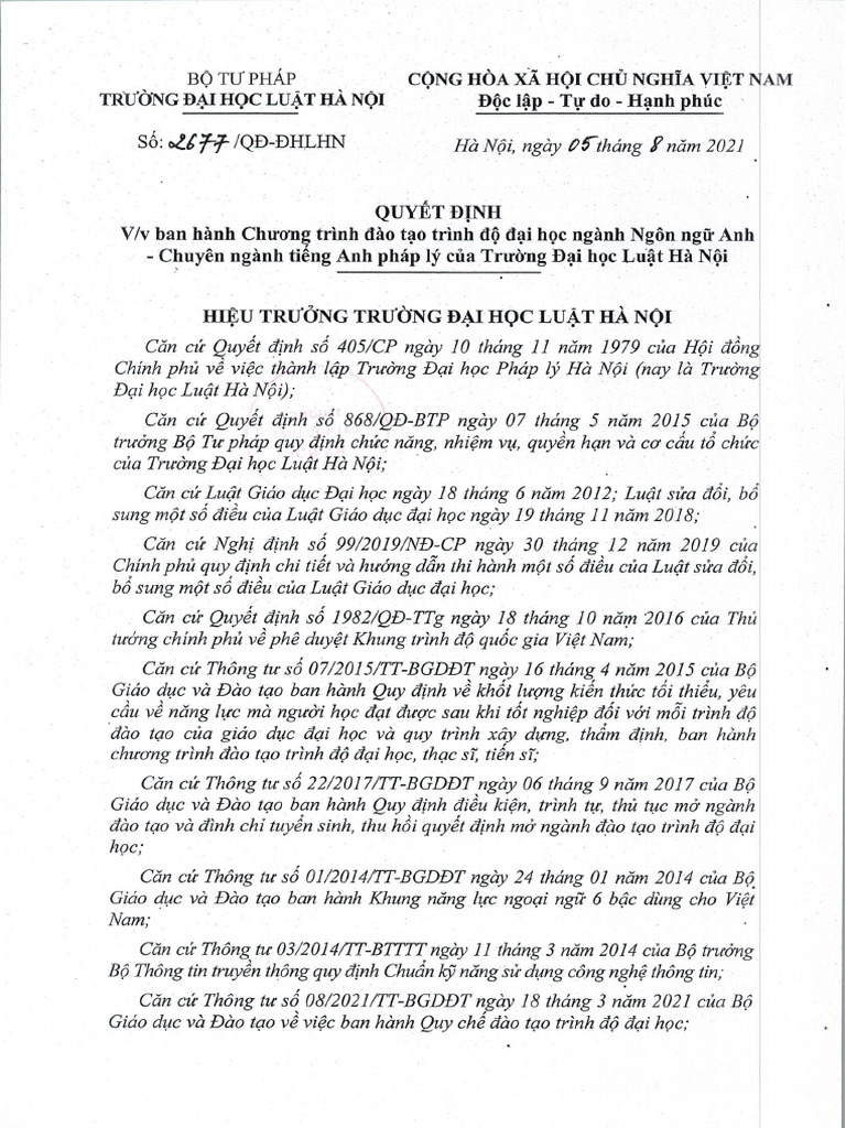 CTĐT - Nna - 2021 | PDF